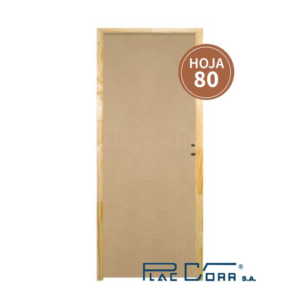 PUERTA PLACA MDF LISA MM HOJA 80 MURO 10 – Rinder Aberturas